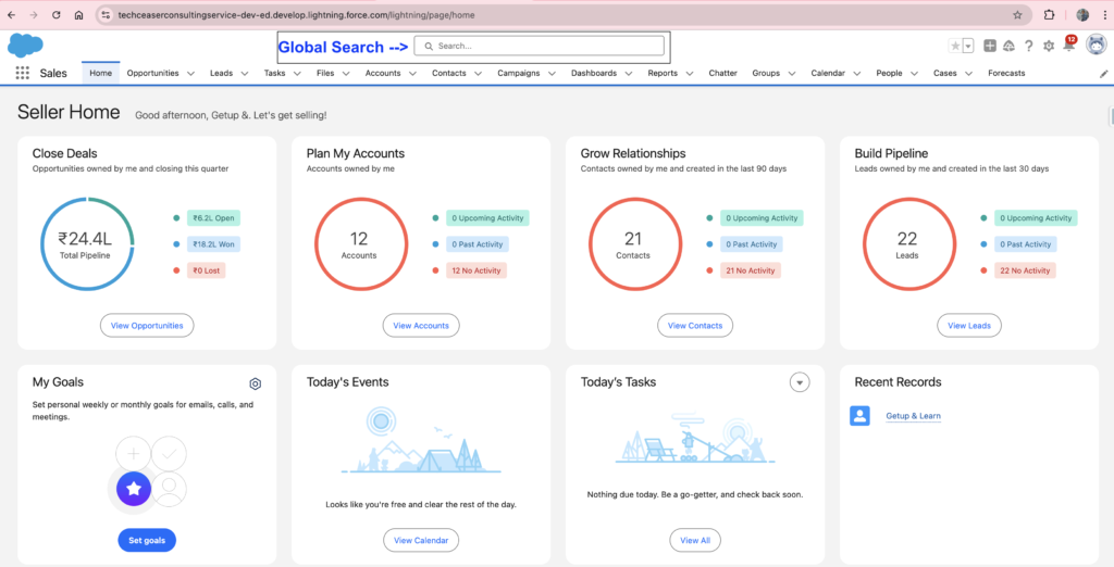 SFDC Global Search - Key Points